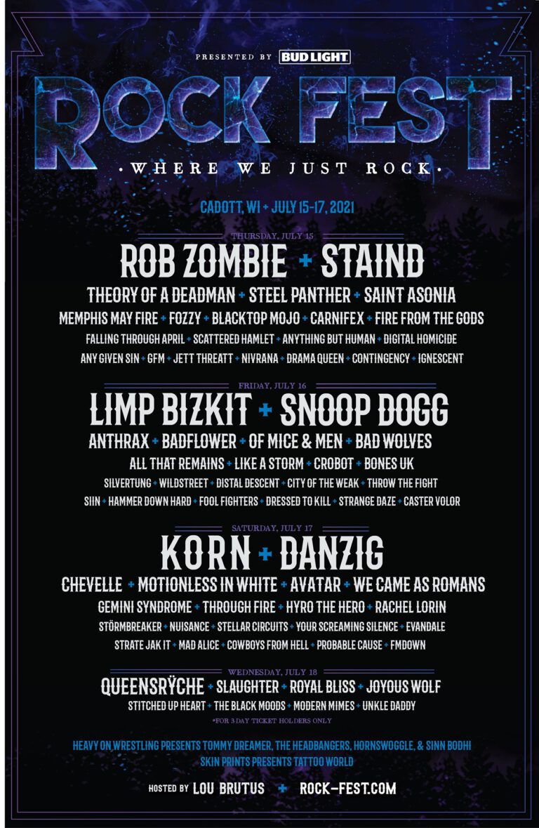 FULL ROCK FEST 2021 LINEUP IS HERE